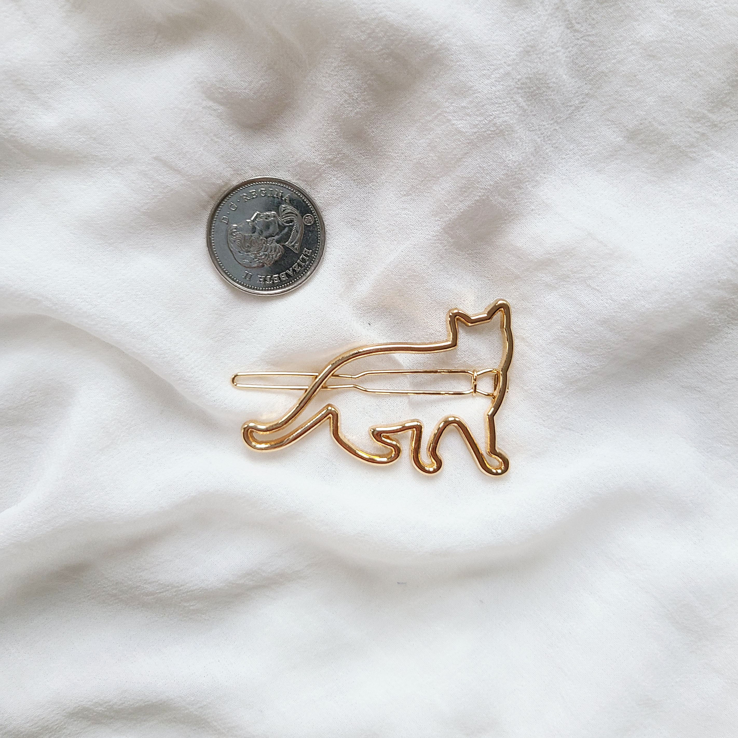 Gold Cat Hair Pin Silver Cat Hair Barrette Metal Gold Hair - Etsy Australia