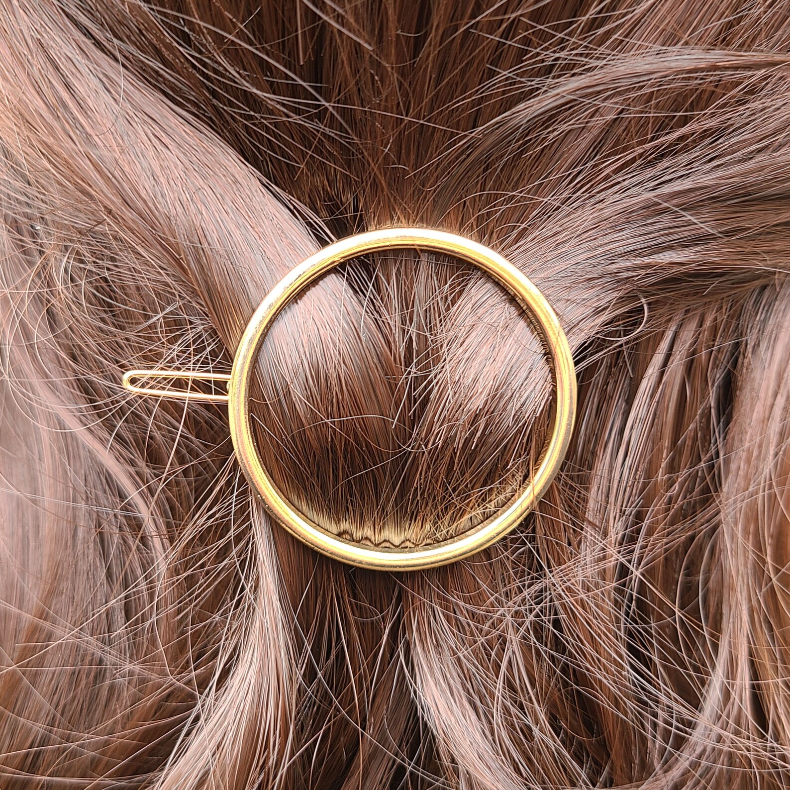 Gold Circle Hair Barrette Silver Circle Hair Barrette Circle - Etsy