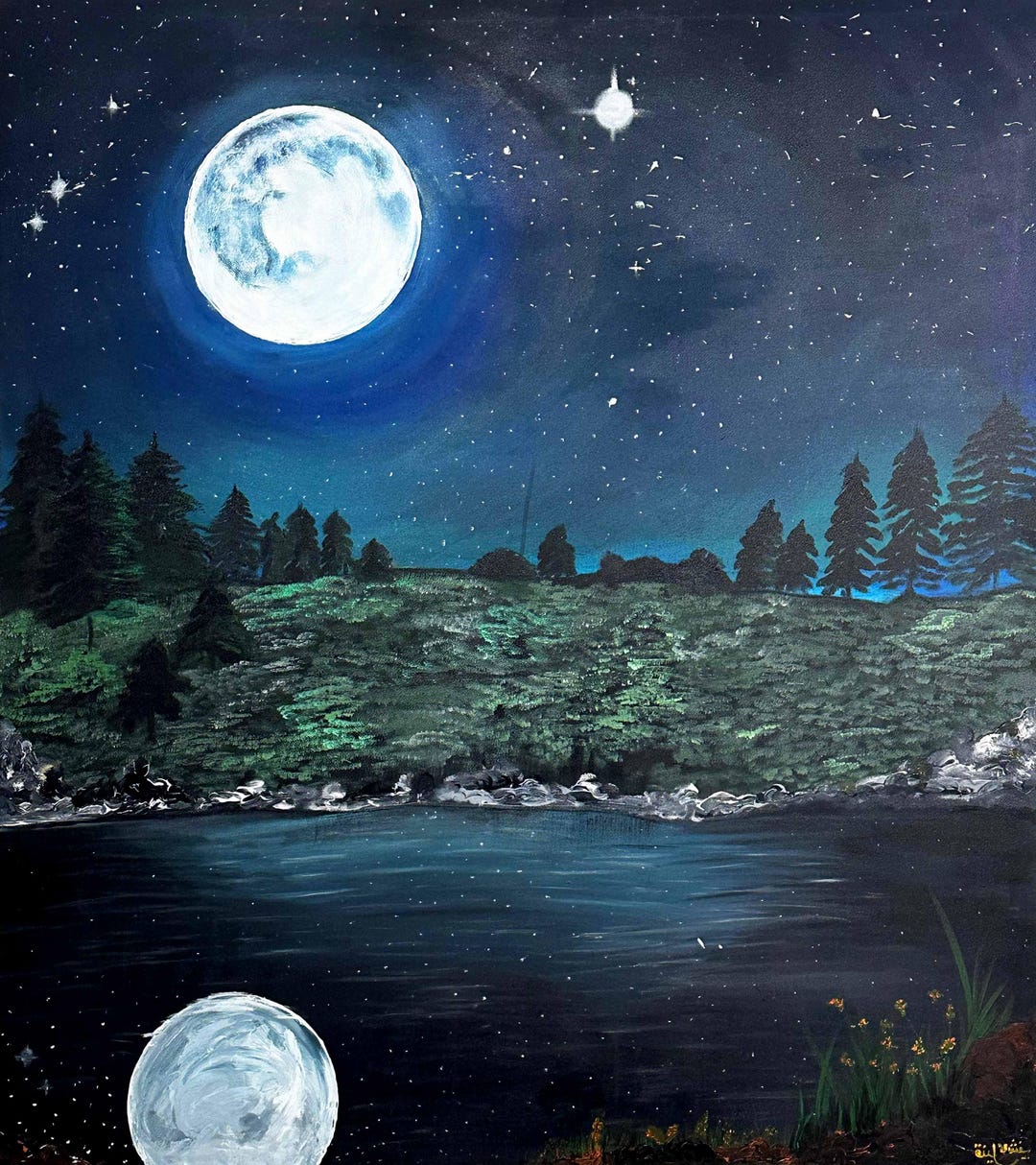 Moonlight Magic Glow Painting - Etsy
