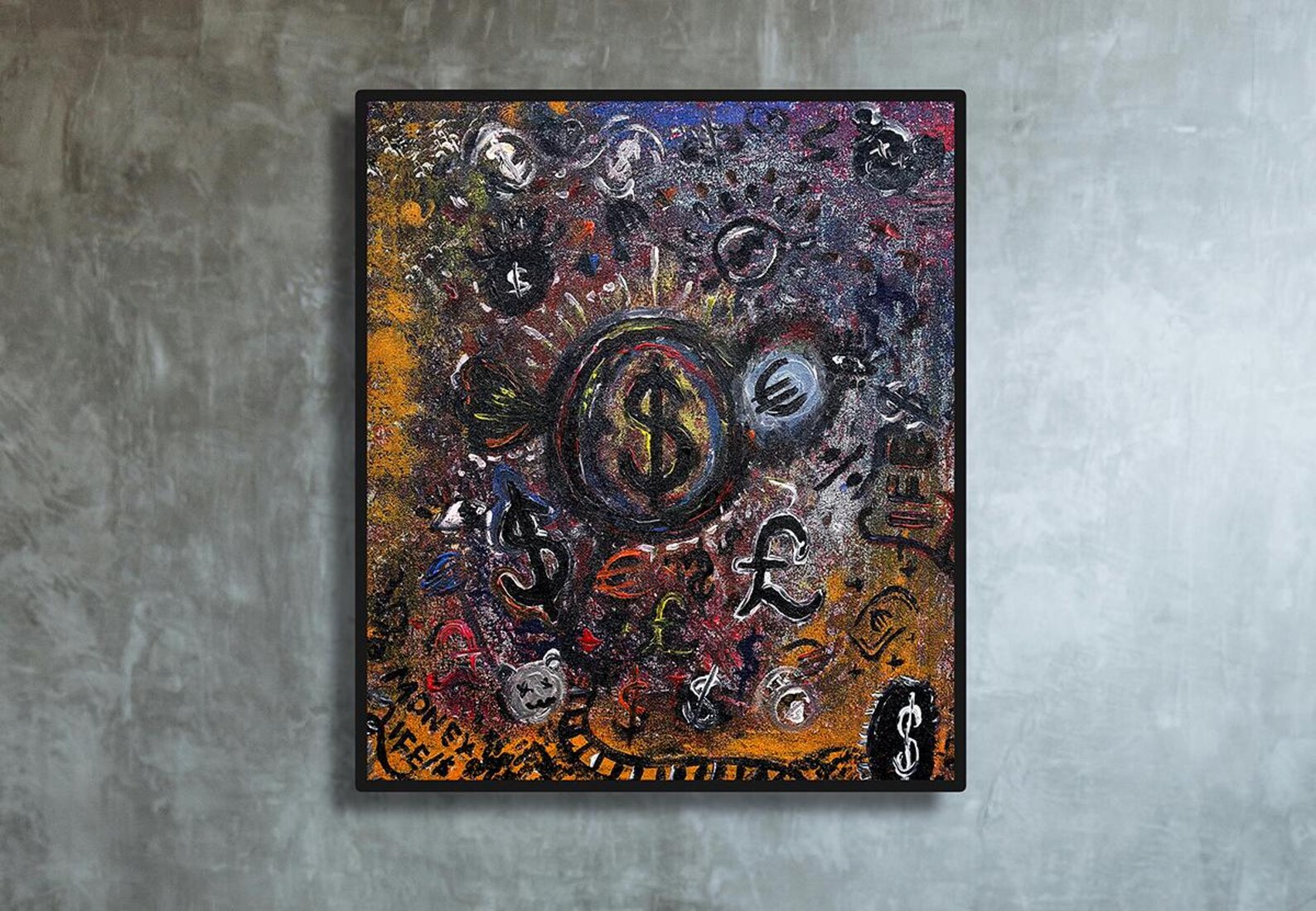 Money is Life Painting, Doodle Painting, Money Painting, Money Abstract ...