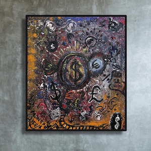 Money is Life Painting, Doodle Painting, Money Painting, Money Abstract ...