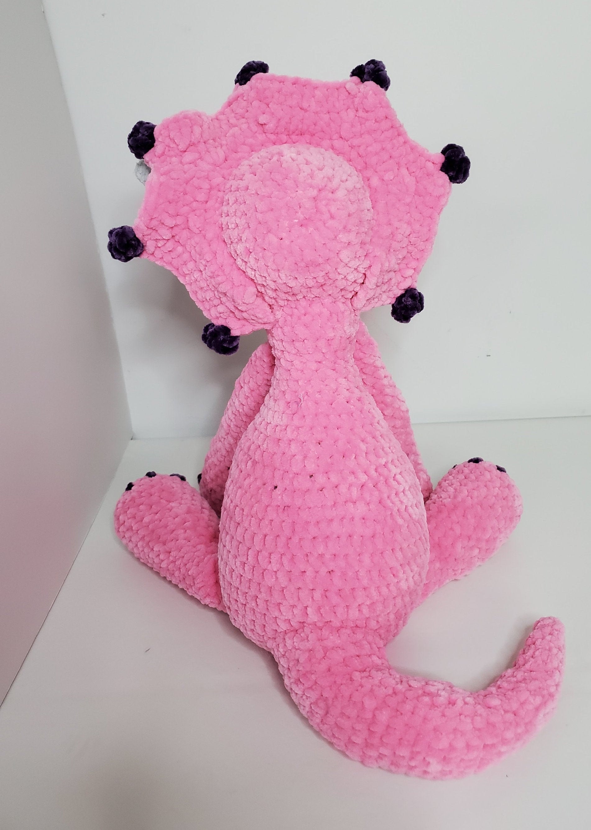 Pink Dinosaur Crochet Stuffed Animal/ Triceratops / Handmade - Etsy