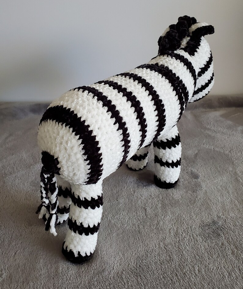 Schwarz/weiß Zebra/häkeln Stofftier/handgemachte - Etsy.de