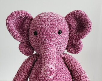 Pink Stuffed Elephant - Etsy