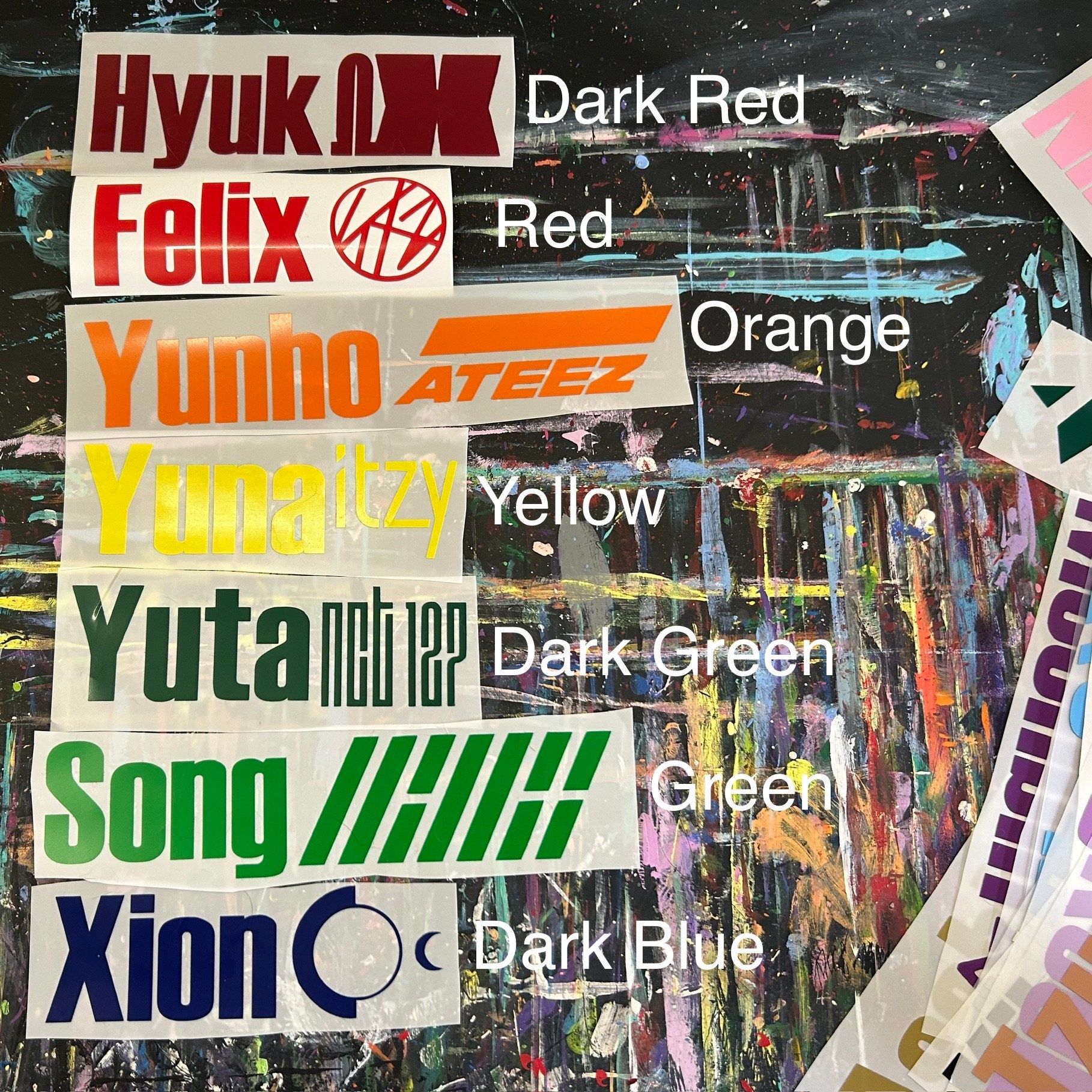 Kpop Boy Group Bias Decals - Etsy