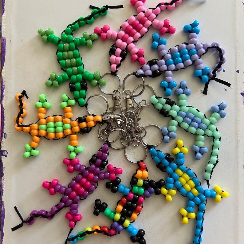 Bead Buddy Lizard Keychain - Etsy