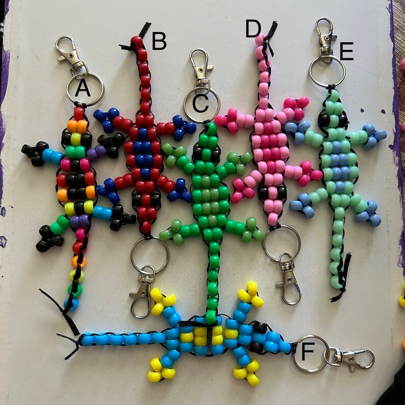 Bead Buddy Lizard Keychain - Etsy