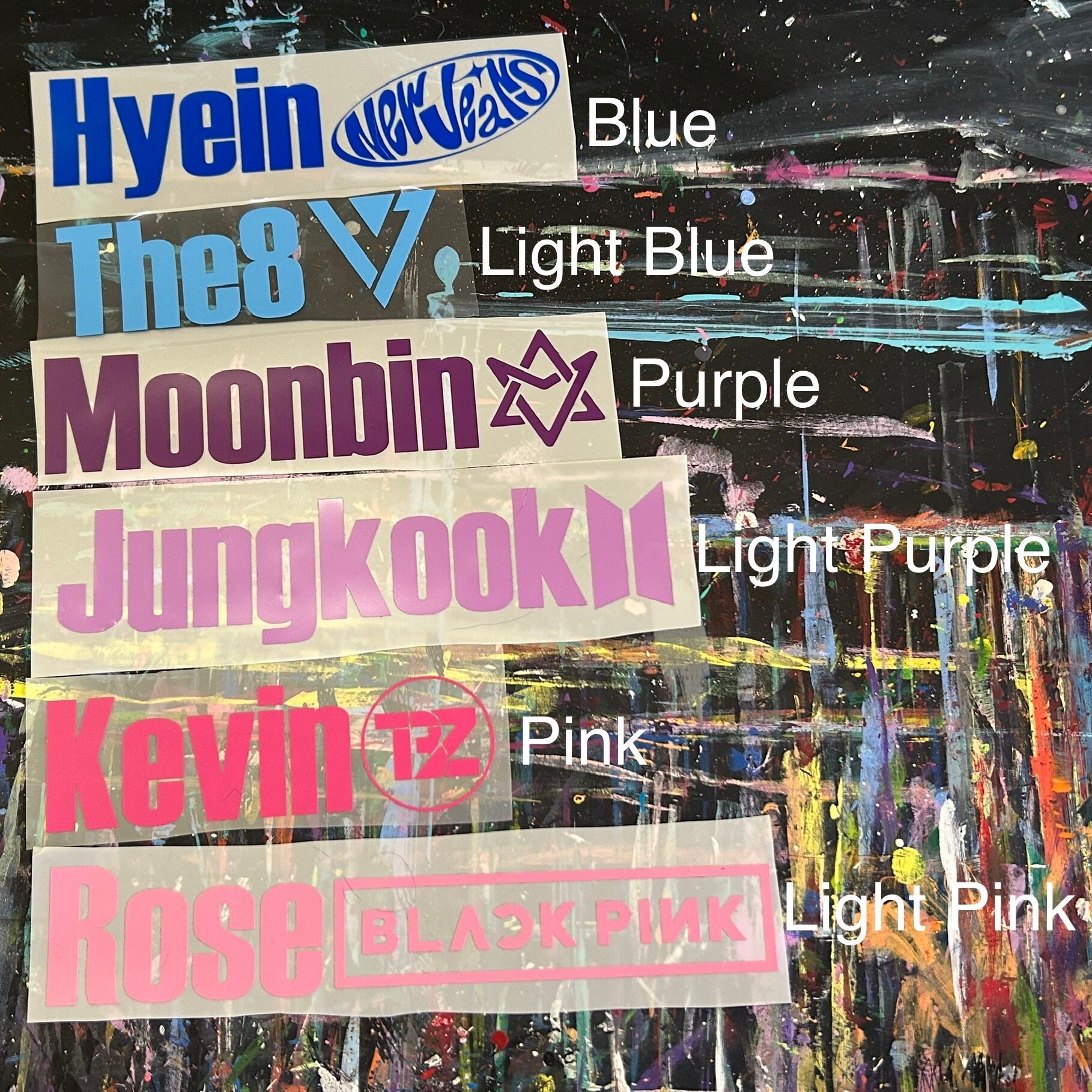 Kpop Boy Group Bias Decals - Etsy