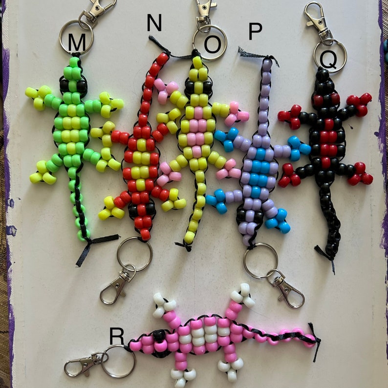 Bead Buddy Lizard Keychain - Etsy