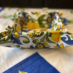 Italian Tile Bread Basket Made in Italy 100% Cotton - Etsy