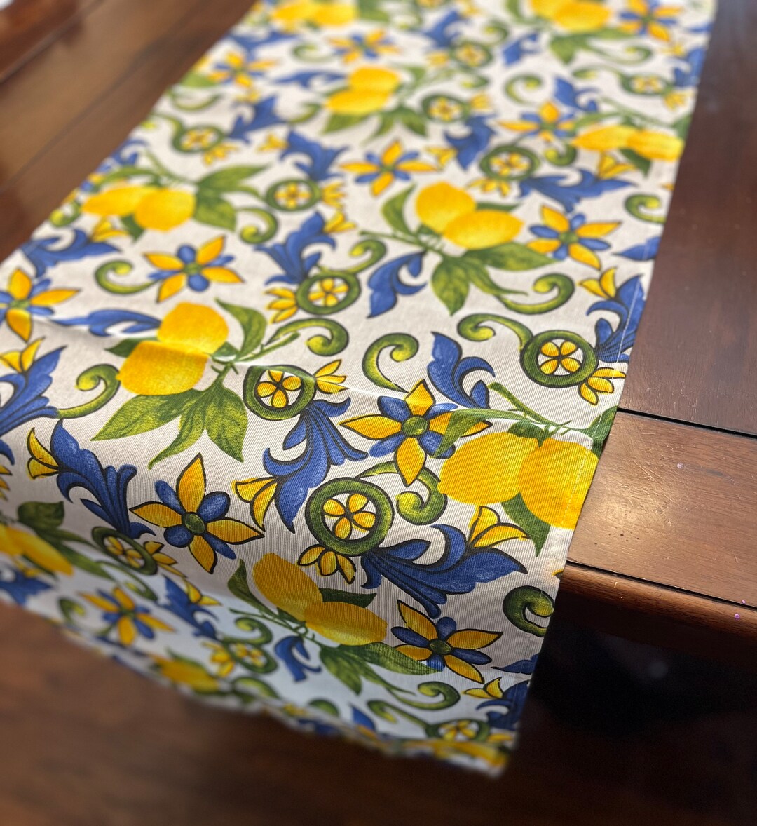 Lemon Table Runner 40x135cm Table Decorations Sorrento - Etsy