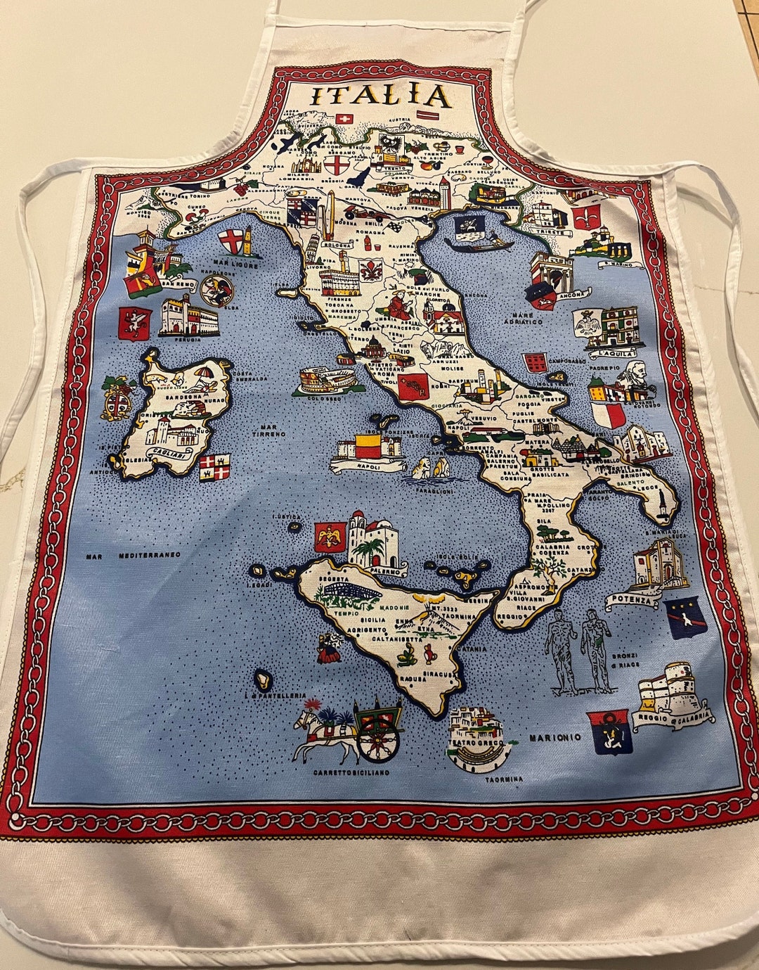 Italia Apron Italian Apron Italy Apron Italy Lover Gifts Adjustable ...