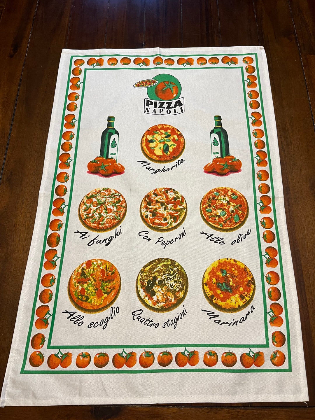Napoli Pizza Tea Towel | Italian Pizza Towel | Pizza in Italy | Pizza ...