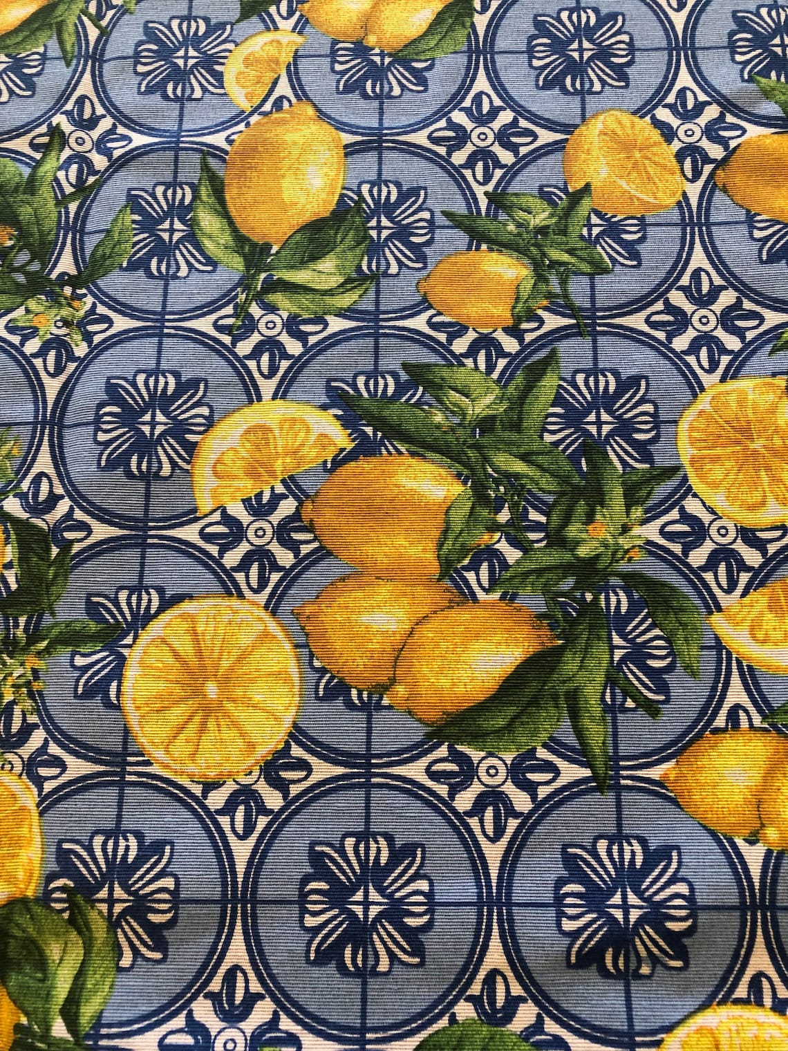 Lemon Tablecloth Made in Italy | Etsy