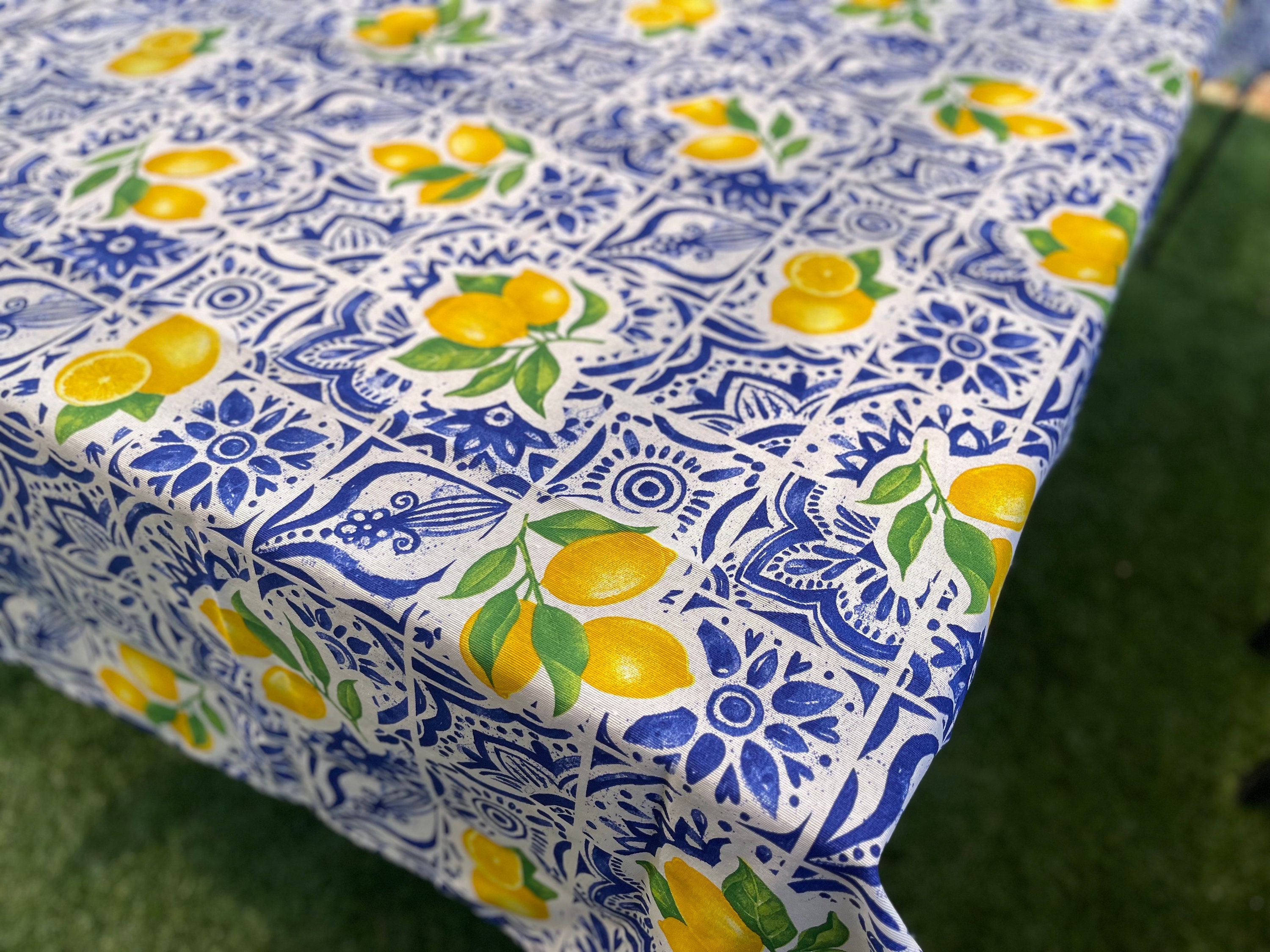 Lemon Tablecloth | Cotton Linens Made in Italy | Tablecloths From Italy ...