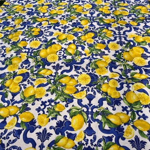 Lemon Tablecloth | Cotton Linens Made in Italy | Tablecloths From Italy ...