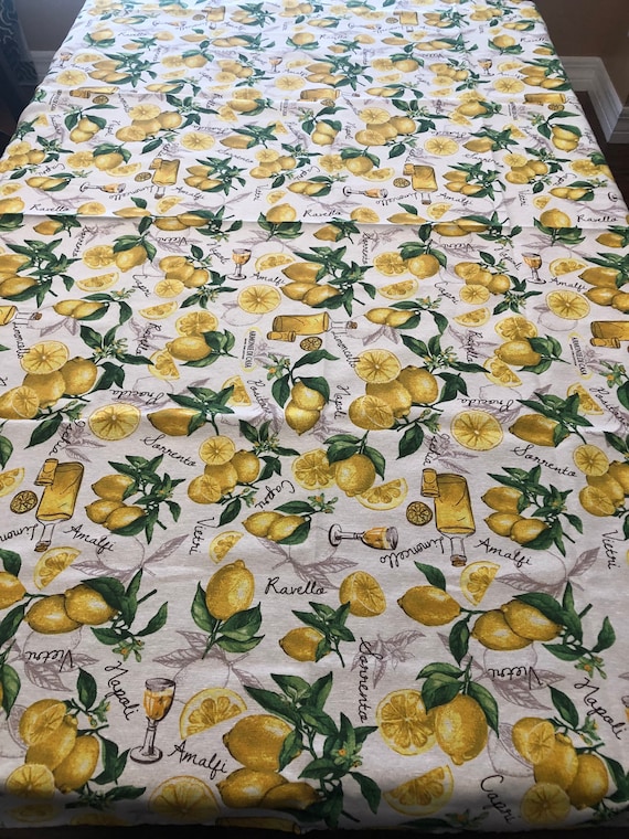 Limoncello Tablecloth Made in Italy Lemons Sorrento Amalfi | Etsy