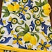 Lemon Round Tablecloth Made in Italy - Etsy