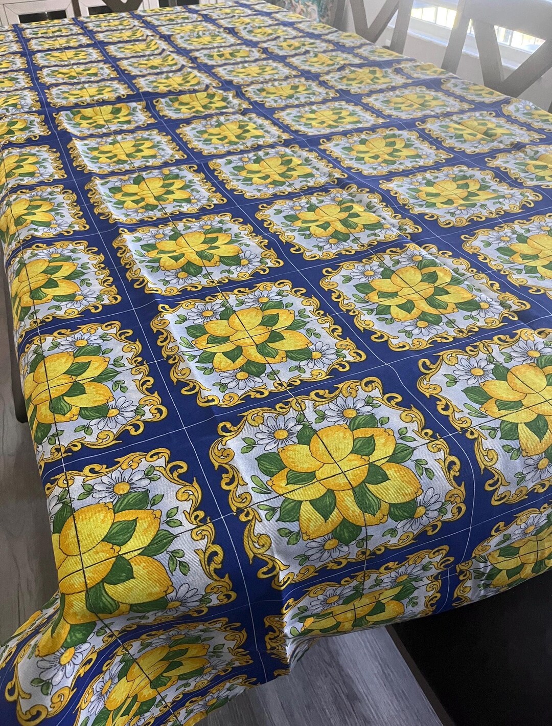 Lemon Tablecloth Italian Majolica Tile Made in Italy - Etsy