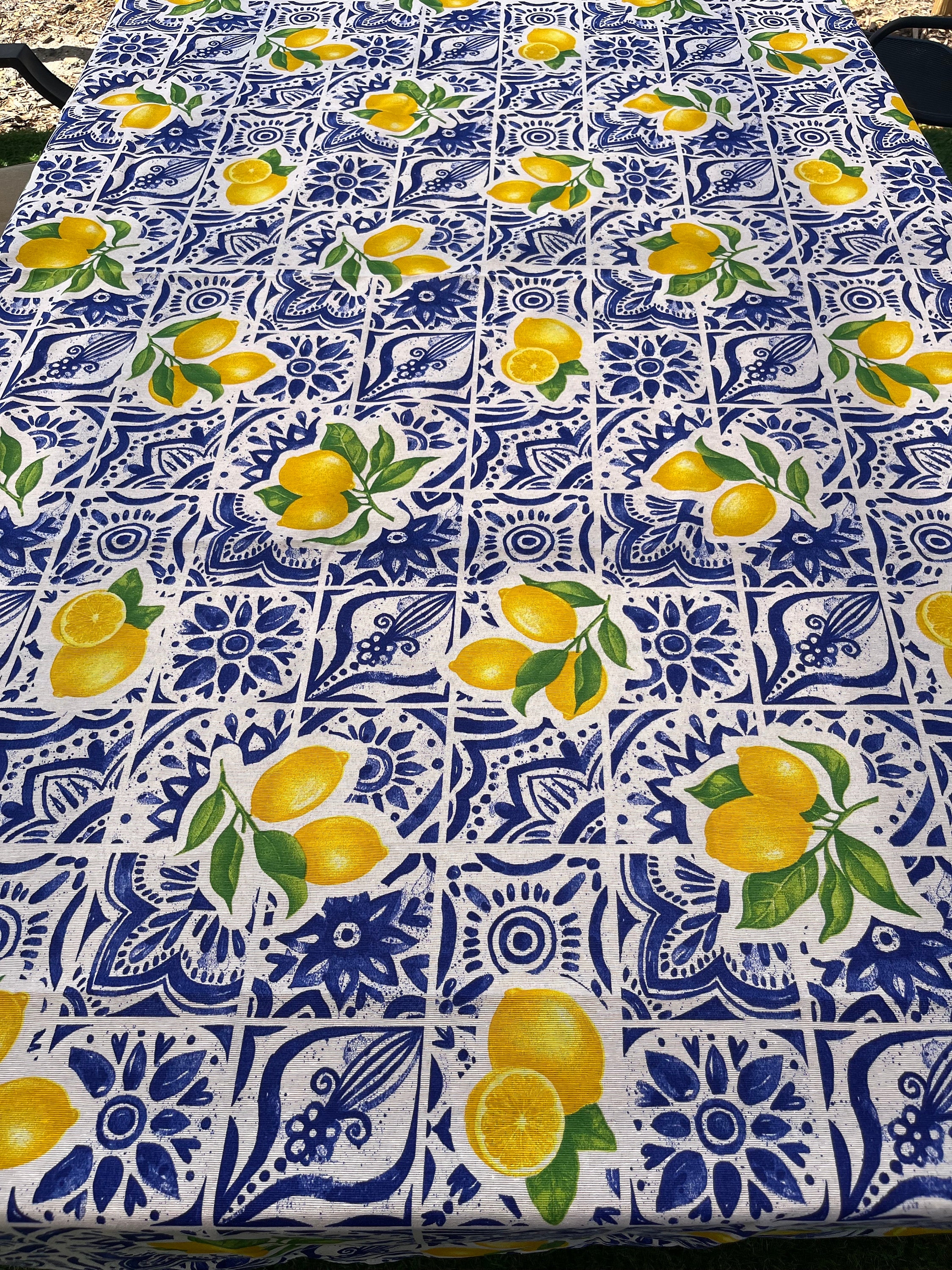 Lemon Tablecloth | Cotton Linens Made in Italy | Tablecloths From Italy ...