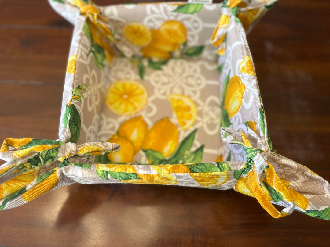 Italian Tile Bread Basket Made in Italy 100% Cotton - Etsy