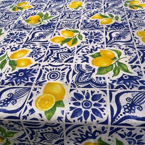 Lemon Tablecloth | Cotton Linens Made in Italy | Tablecloths From Italy ...