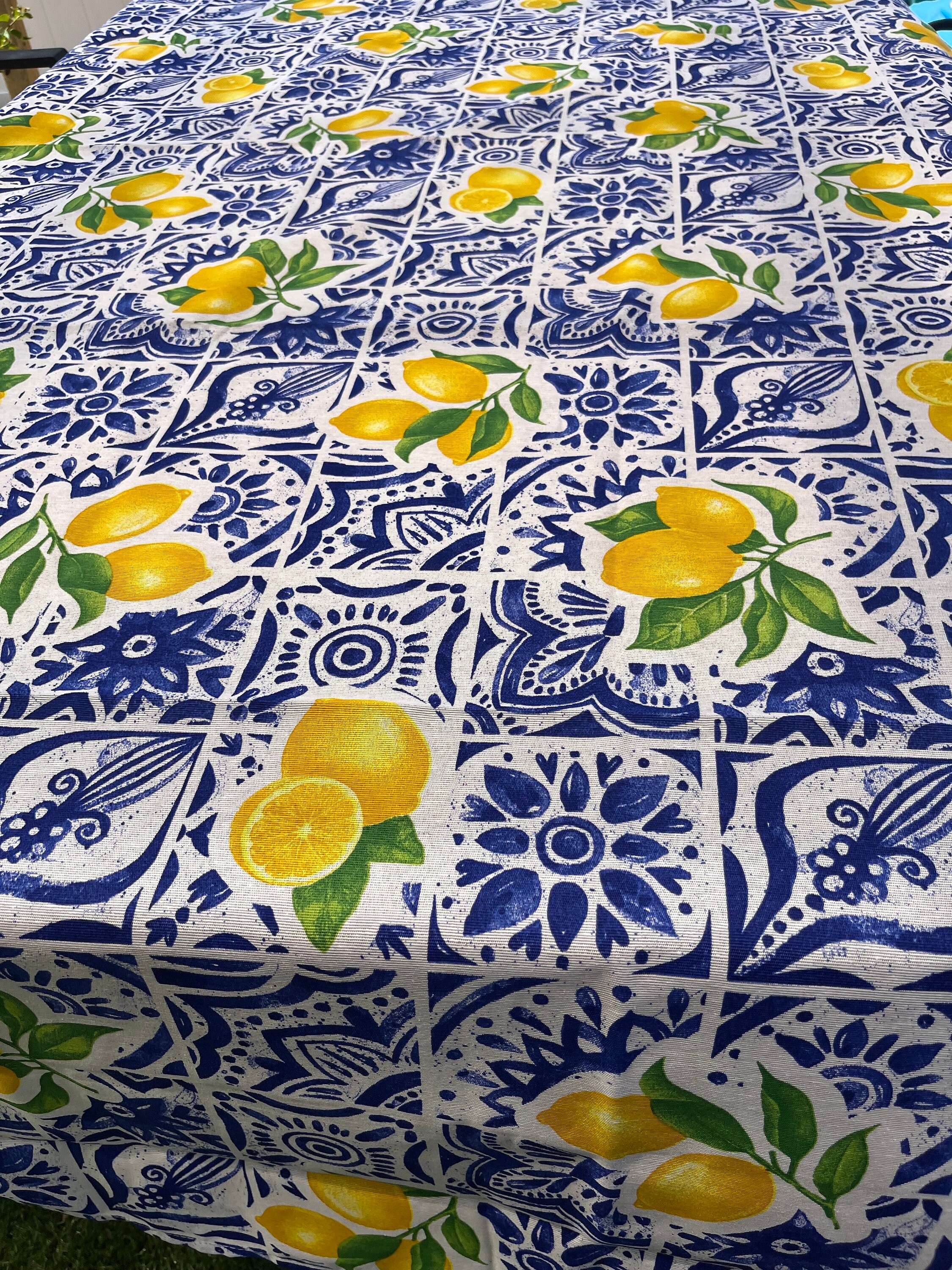Lemon Tablecloth | Cotton Linens Made in Italy | Tablecloths From Italy ...