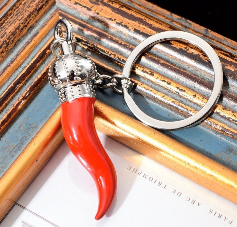 Italian Horn Keychain Cornetto Napoletano Malocchio - Etsy