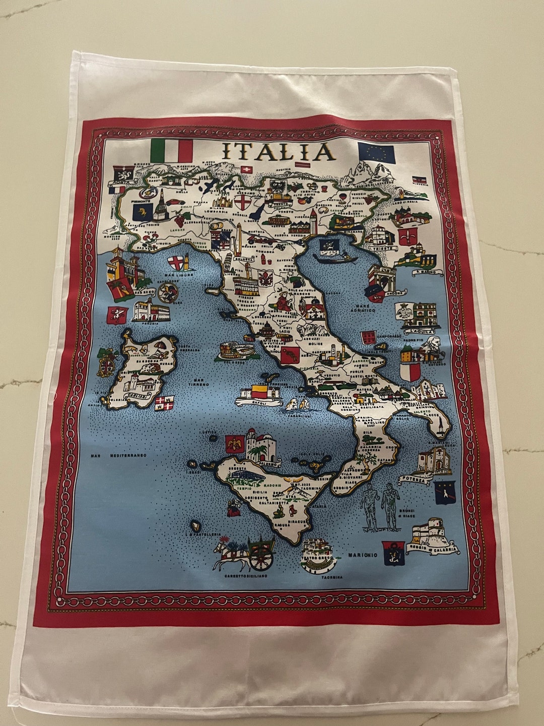 Italia Tea Towel Italy - Etsy