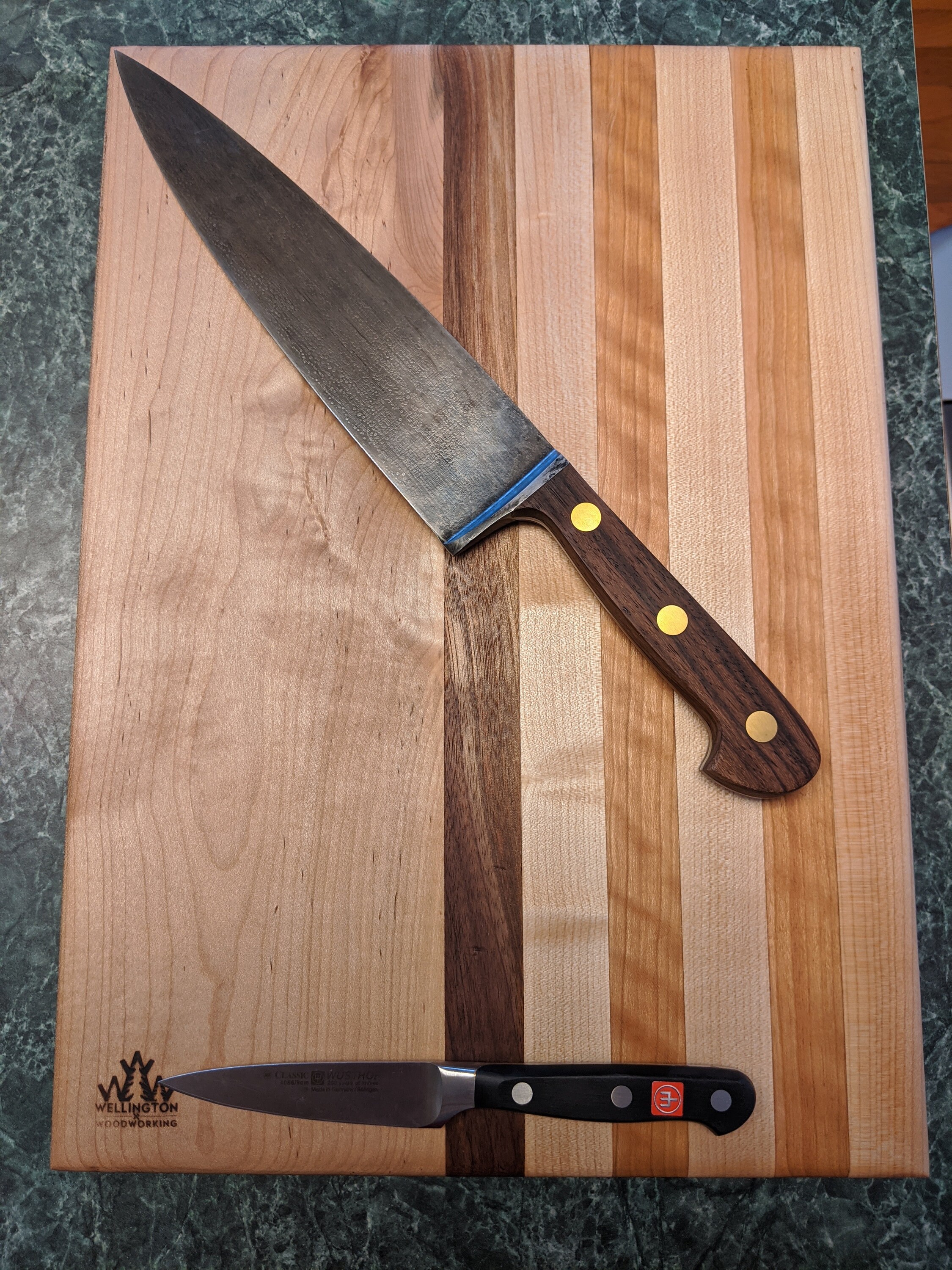 Hardwood Edge and Face Grain Cutting Board Made With Maple, Walnut, and ...