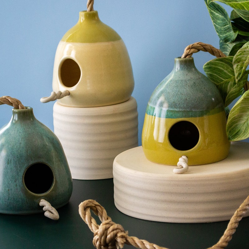 Ceramic Bird House - Etsy