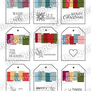 Print-and-sew Holiday Gift Tags DIGITAL Pattern and Templates - Etsy