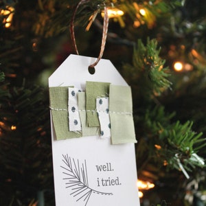 Print-and-sew Holiday Gift Tags DIGITAL Pattern and Templates - Etsy