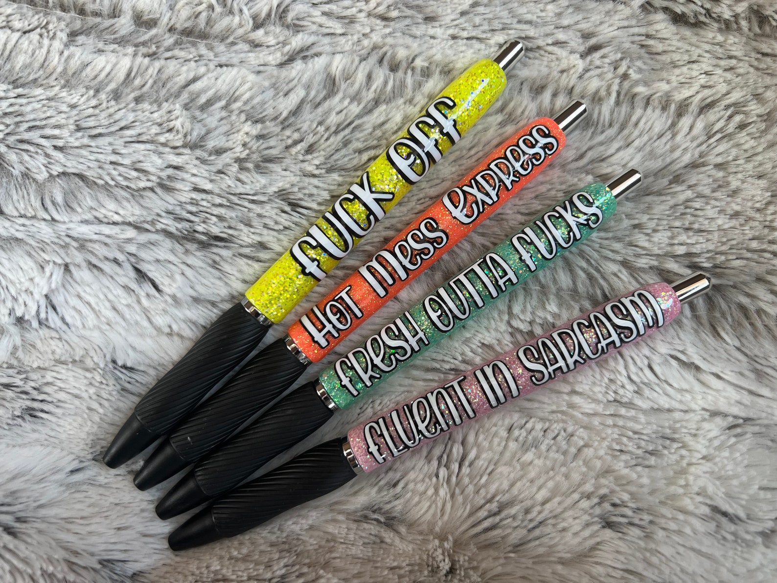 Swear Word/snarky Glitter Pens - Etsy