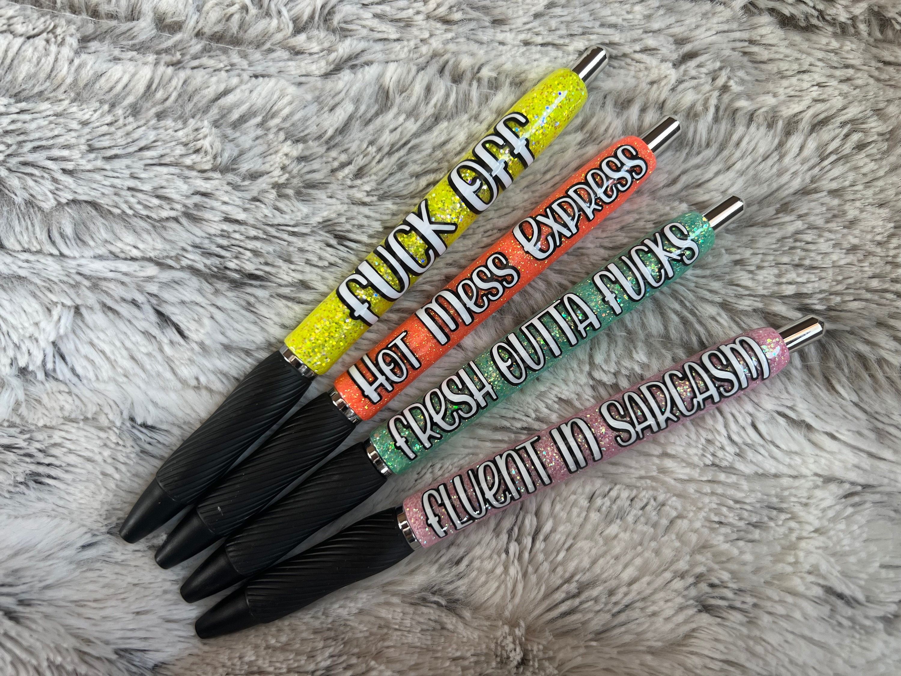 Swear Word/snarky Glitter Pens - Etsy