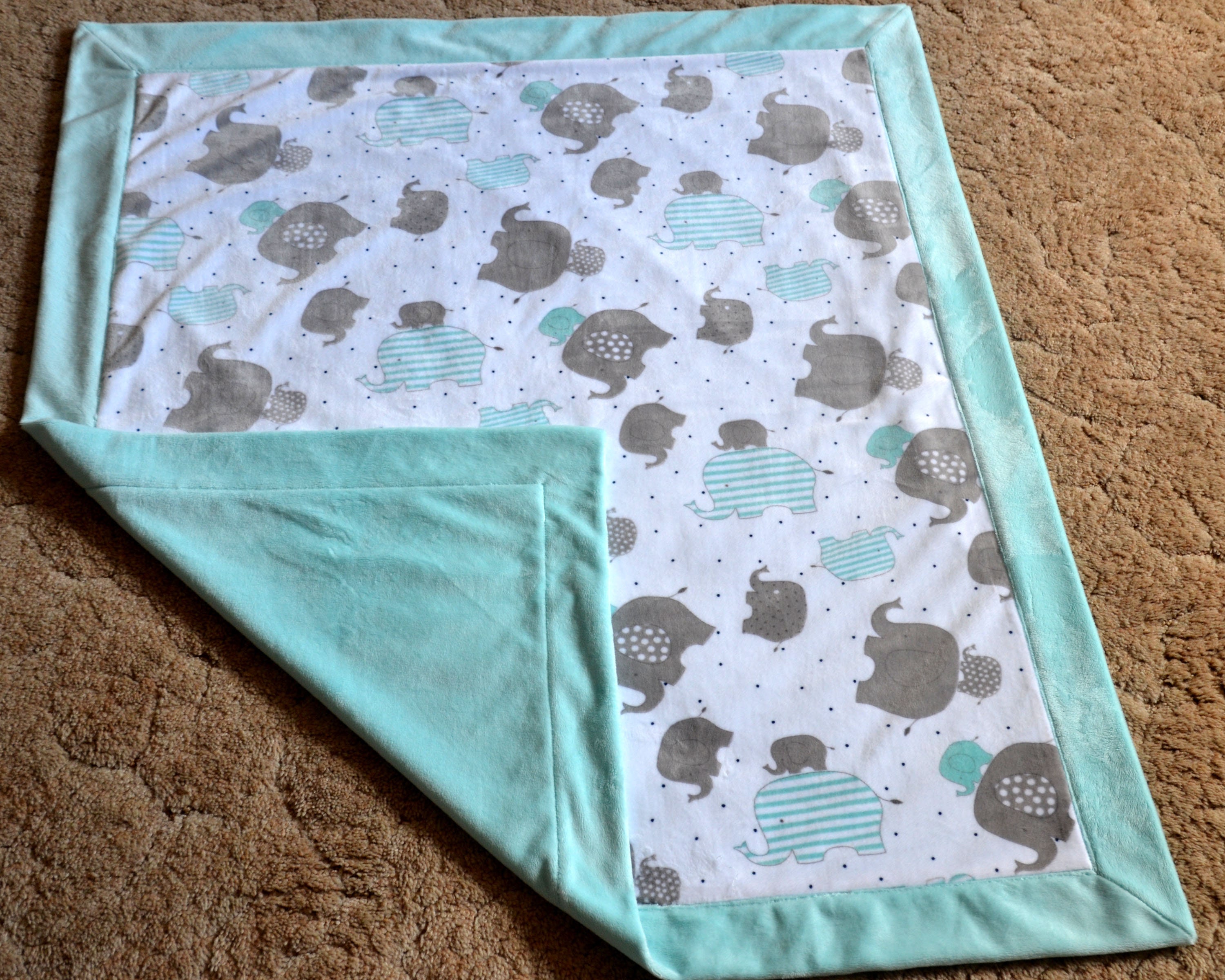 Handmade Minky Quilt for Babies, Toddlers, Children Using Soft, Touchy ...