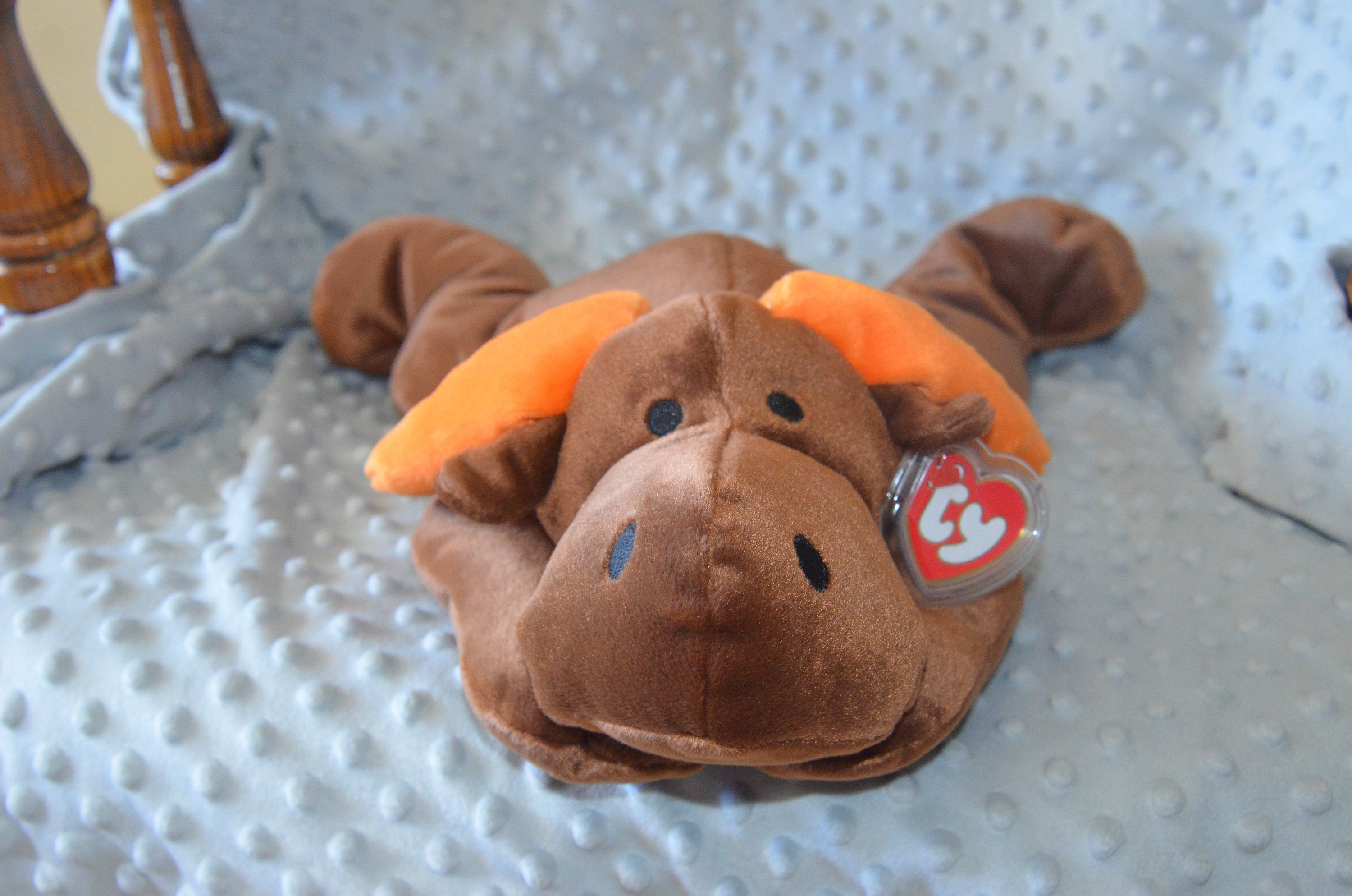 Vintage Ty Pillow Pal "antlers" the Moose With Tag. New. Retired. Brown ...