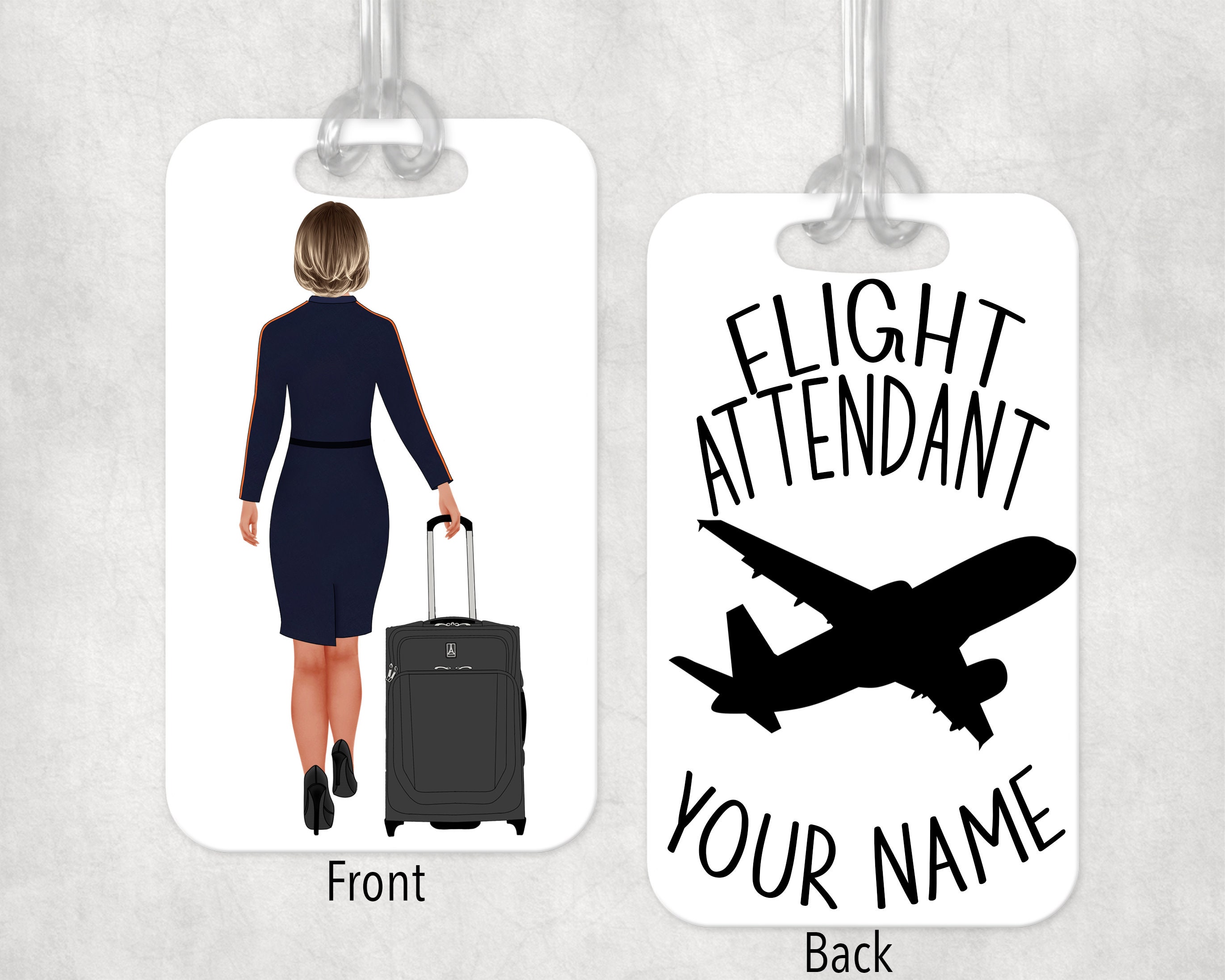 Jet Blue Flight Attendant Luggage Tag | Etsy