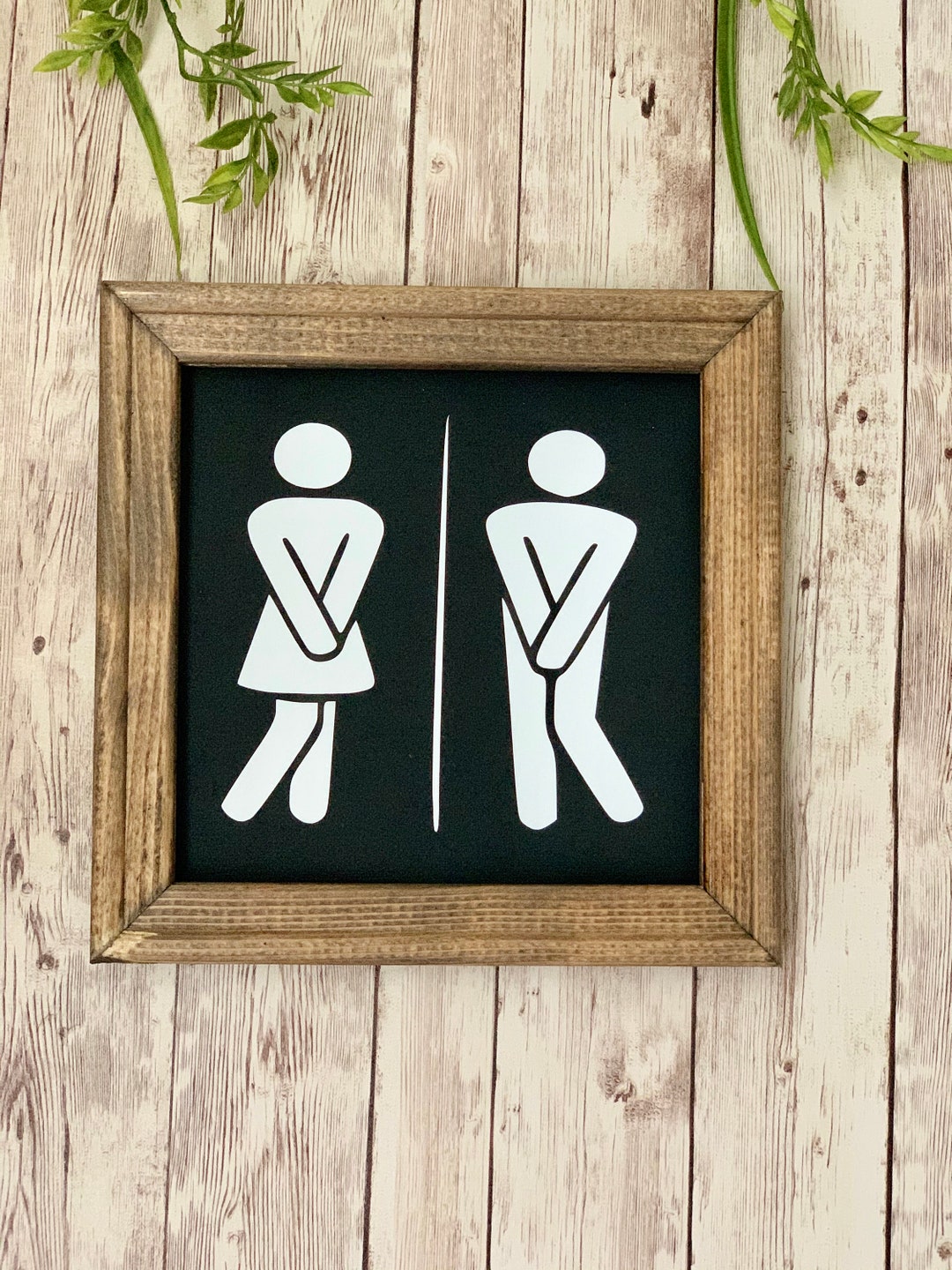 Bathroom Reverse Canvas Sign/restroom Bathroom Decor/farmhouse - Etsy