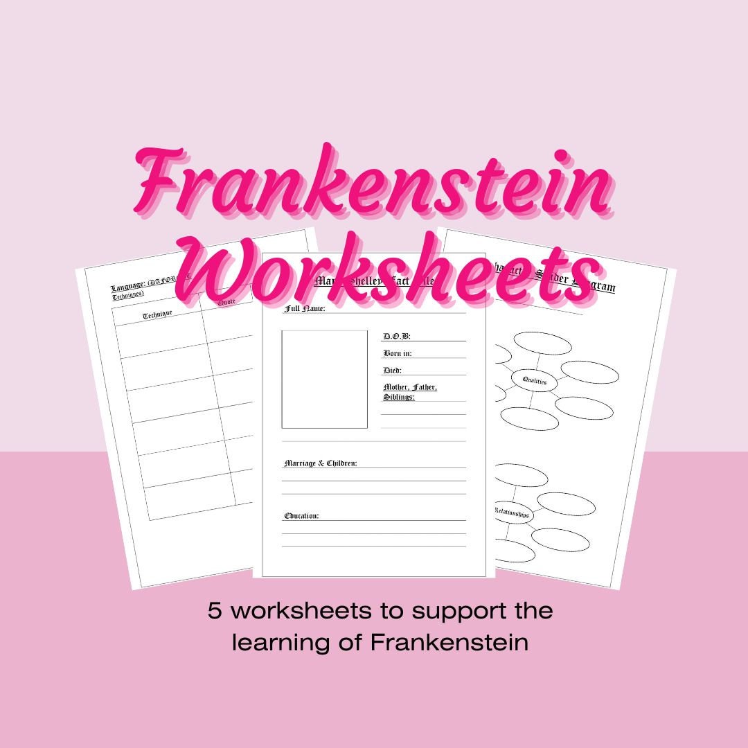 GCSE English Literature Frankenstein Scheme of Work Worksheets Digital ...