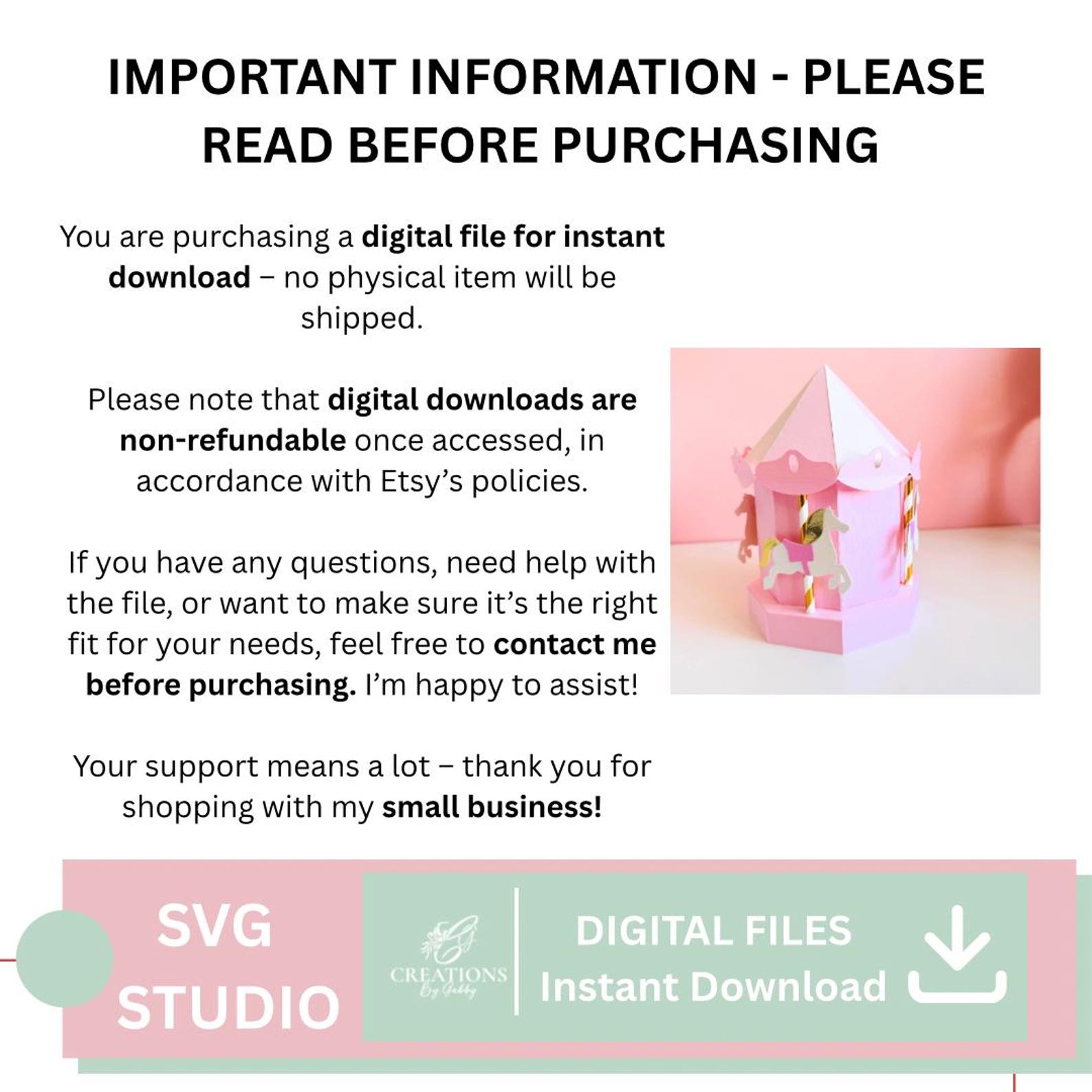 Carousel Candy Box, Carousel Favor Box, Carousel Treat Box Baptism ...