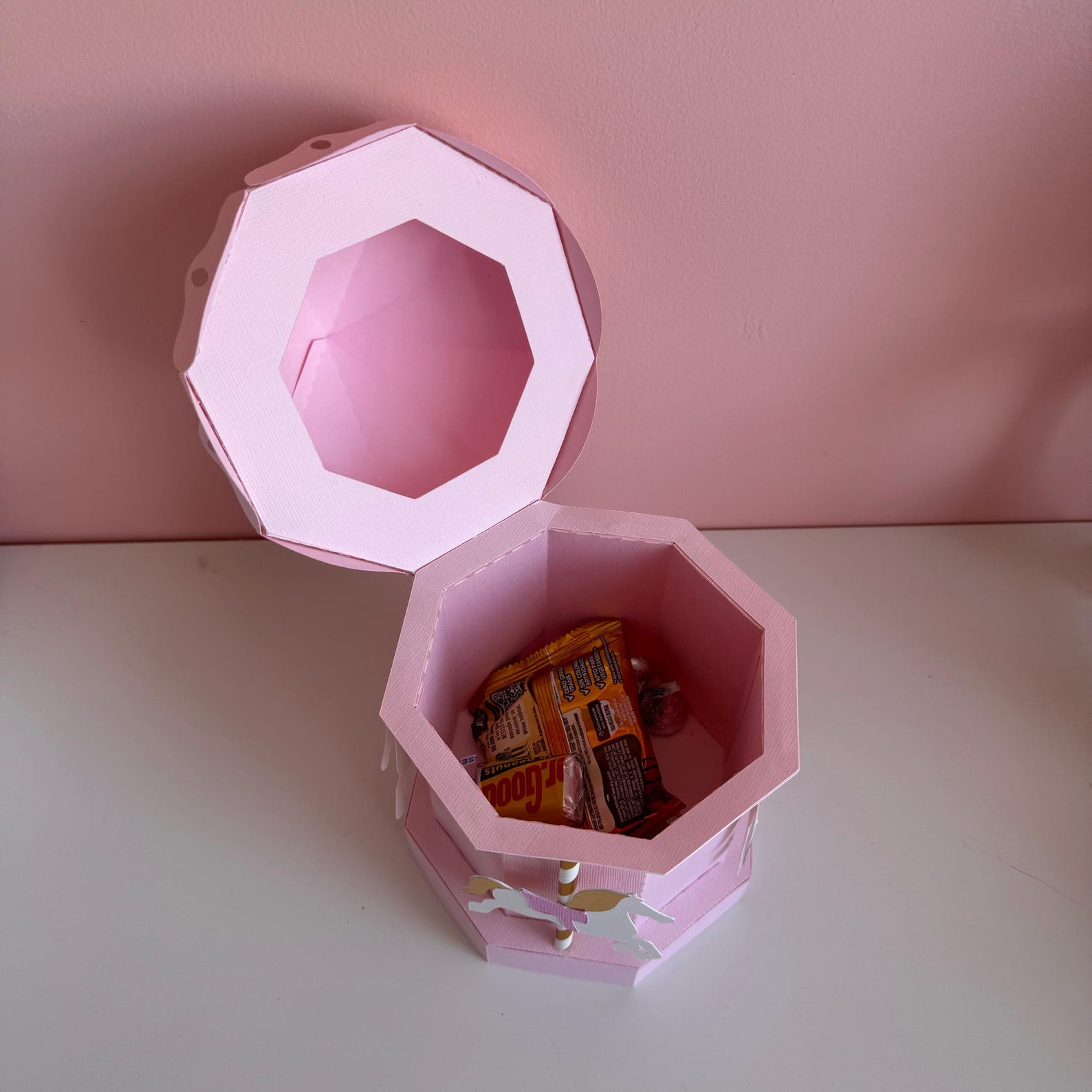 Carousel Candy Box, Carousel Favor Box, Carousel Treat Box Baptism ...