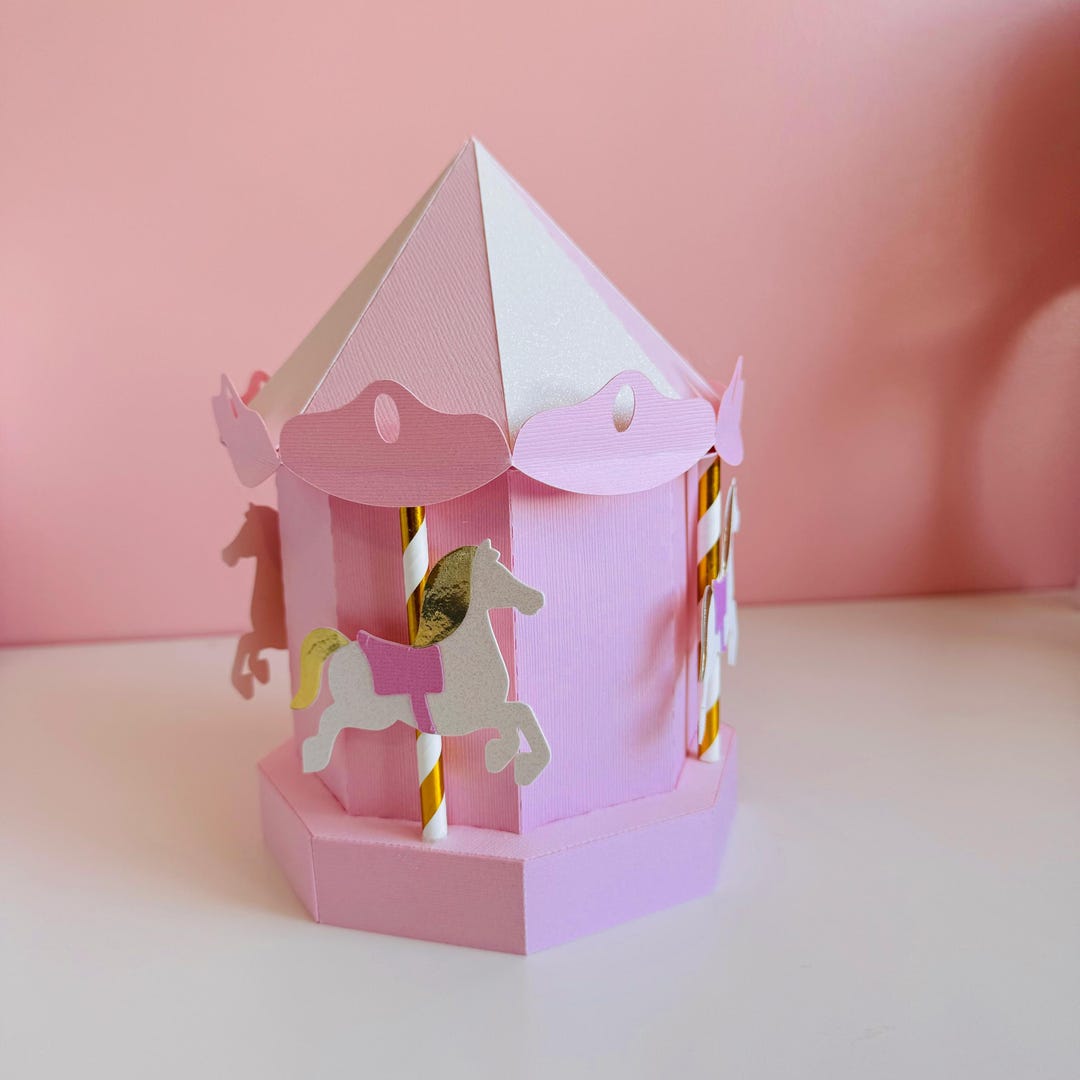 Carousel Candy Box, Carousel Favor Box, Carousel Treat Box Baptism ...