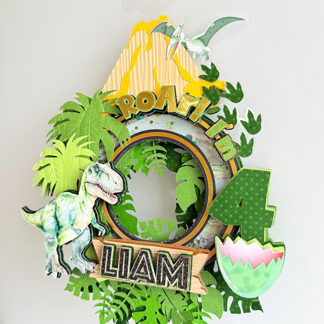 Trex Caketopper Birthday Party Dinosaur Theme Decorations for Custom ...