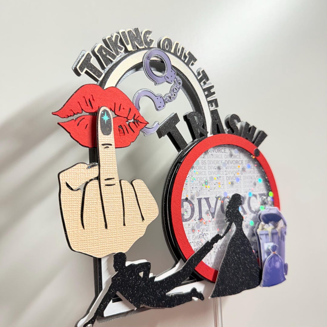 Divorce Caketopper Take Out the Trash Finally Divorce Cake Decor for ...