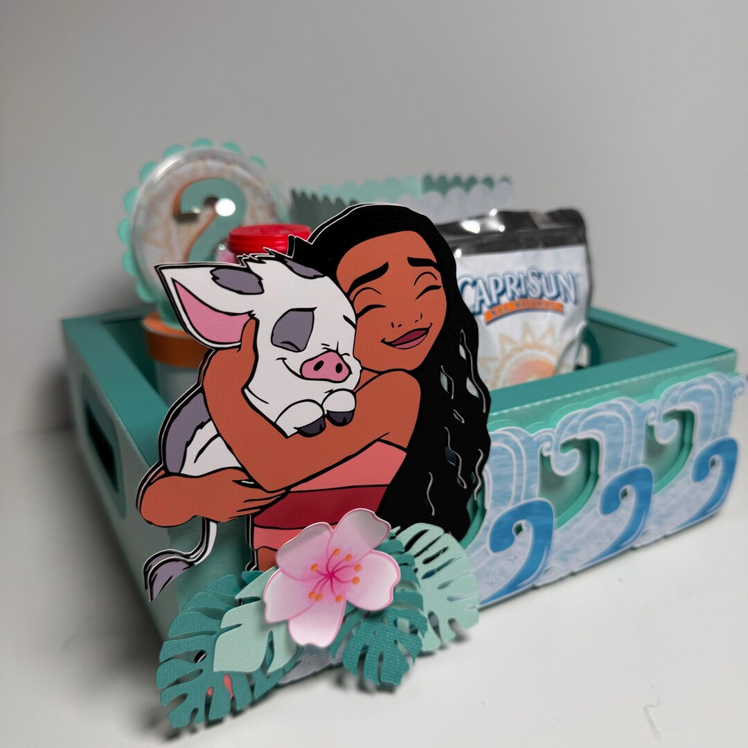 Snack Tray Template, Kids Movie Tray SVG, Party Kit, Moana Tray, Movie ...