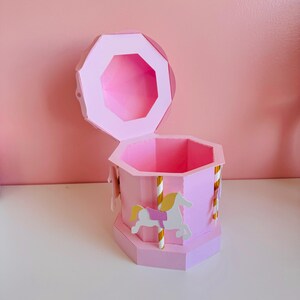 Carousel Candy Box, Carousel Favor Box, Carousel Treat Box Baptism ...