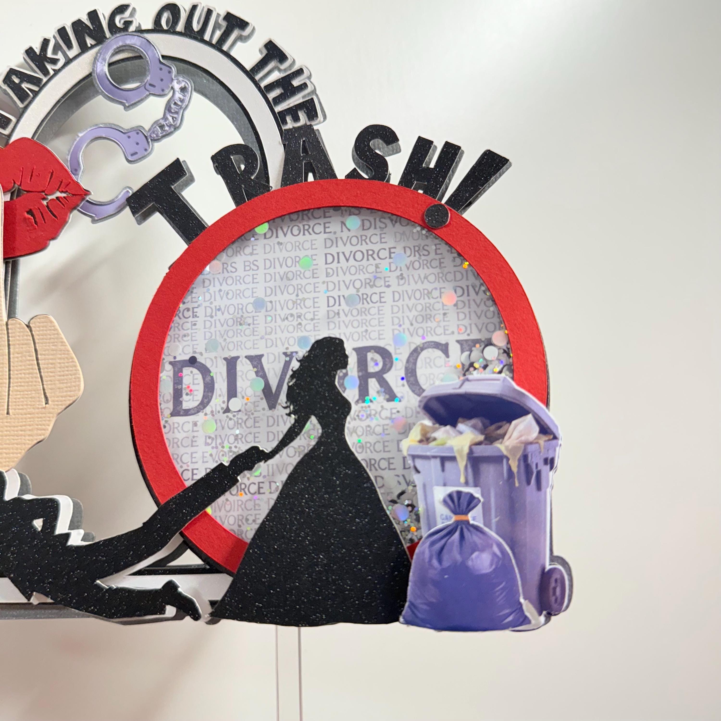 Divorce Caketopper Take Out the Trash Finally Divorce Cake Decor for ...