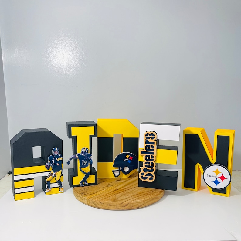 Custom Steelers 3D Letters, Steelers Letters, Steelers Birthday Decor ...