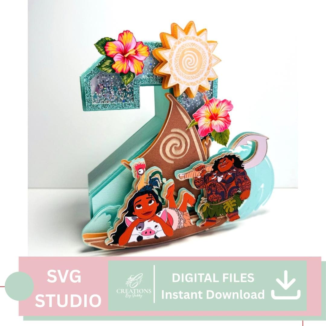 Moana 3D Letters,3d Letters SVG, Moana, Birthday 3D Letter, Moana 3D ...